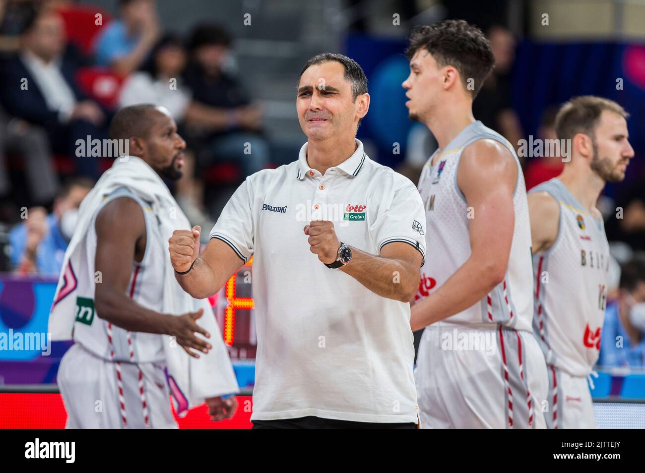 Belgium's head coach Dario Gjergja pictured during the match between ...