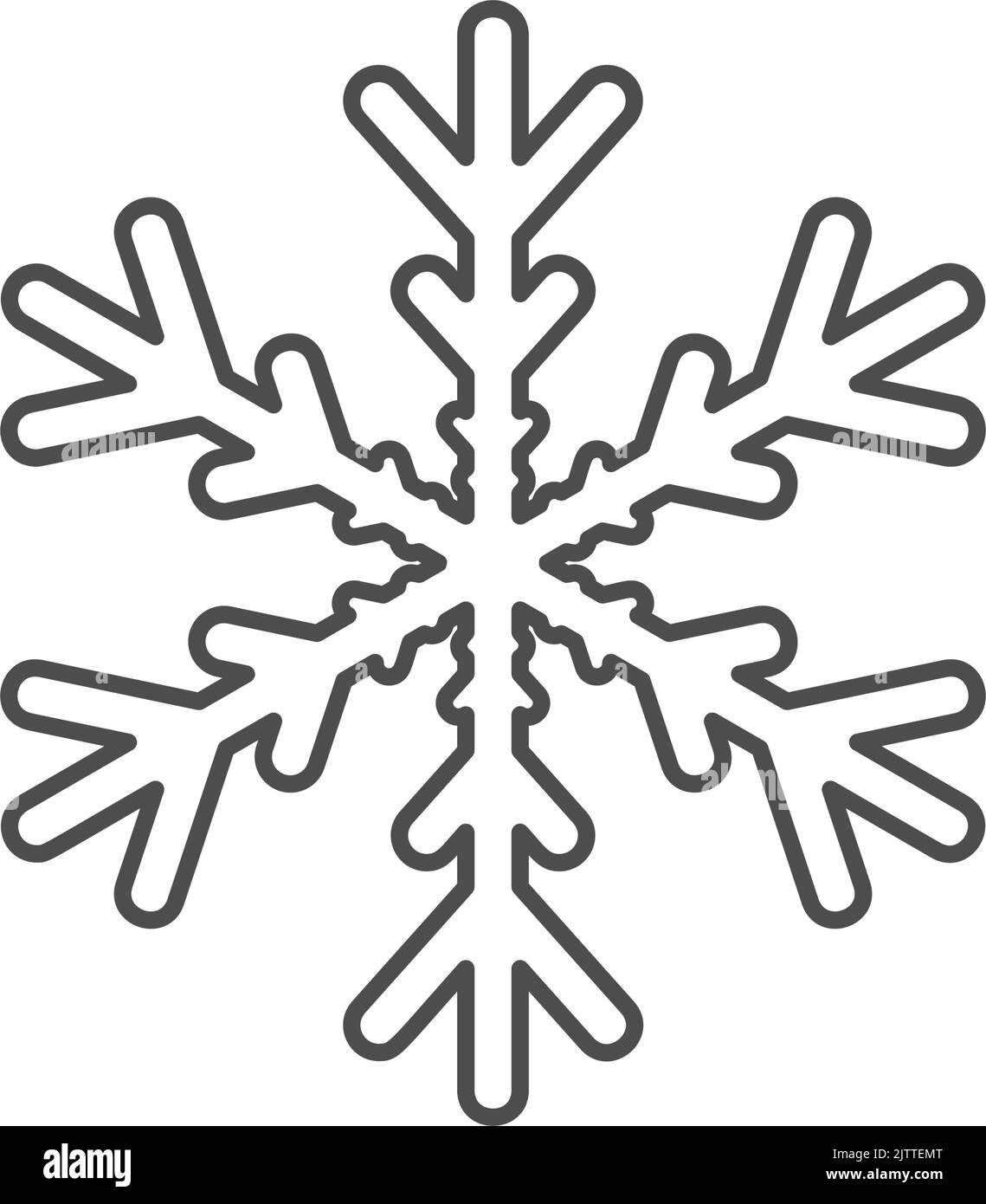 Snowflake silhouette icon. Snow flake stencil blueprint Stock Vector ...