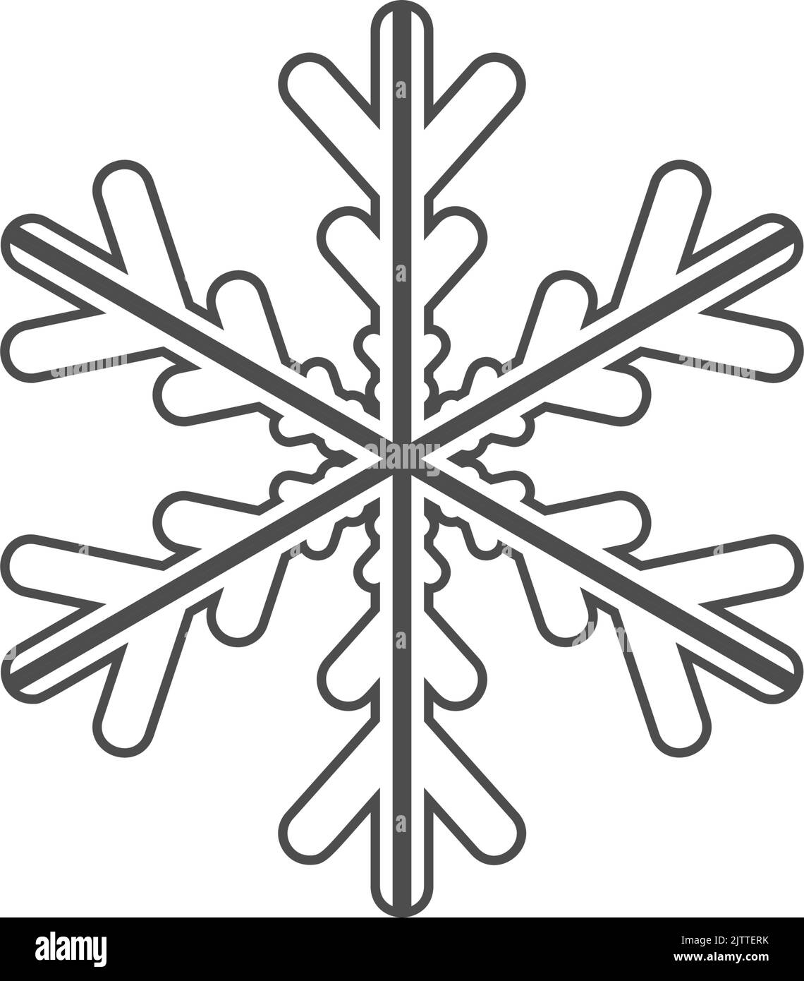Snowflake silhouette icon. Snow flake stencil blueprint Stock Vector ...