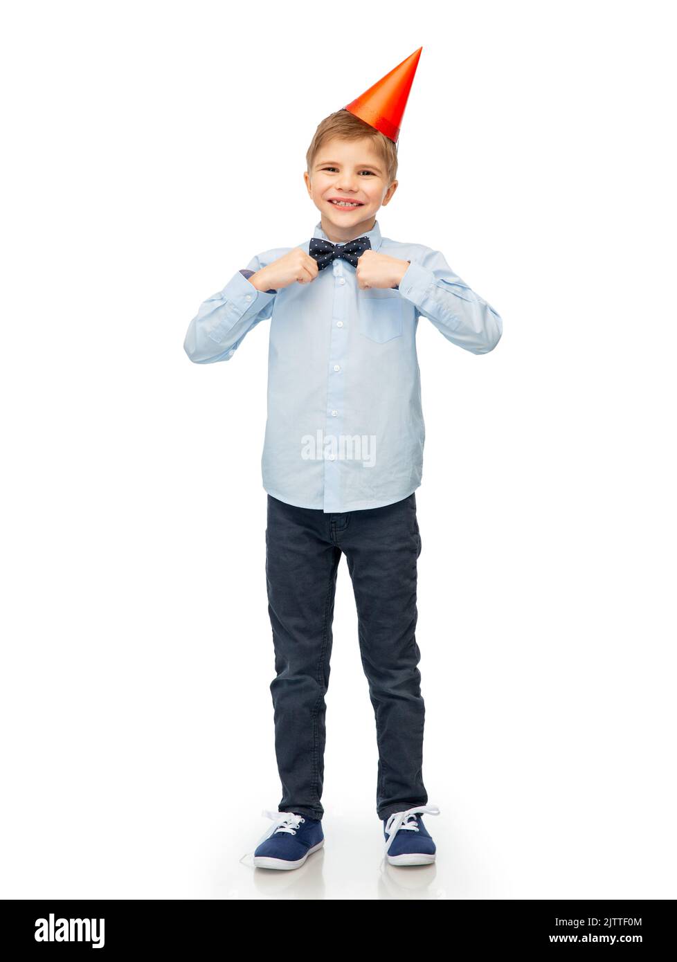 smiling little boy in birthday party hat Stock Photo - Alamy