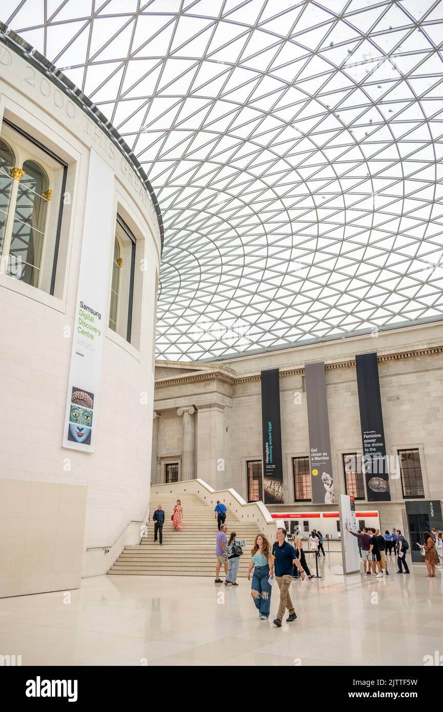 London, UK - August 19, 2022: The Great Court at the British Museum ...