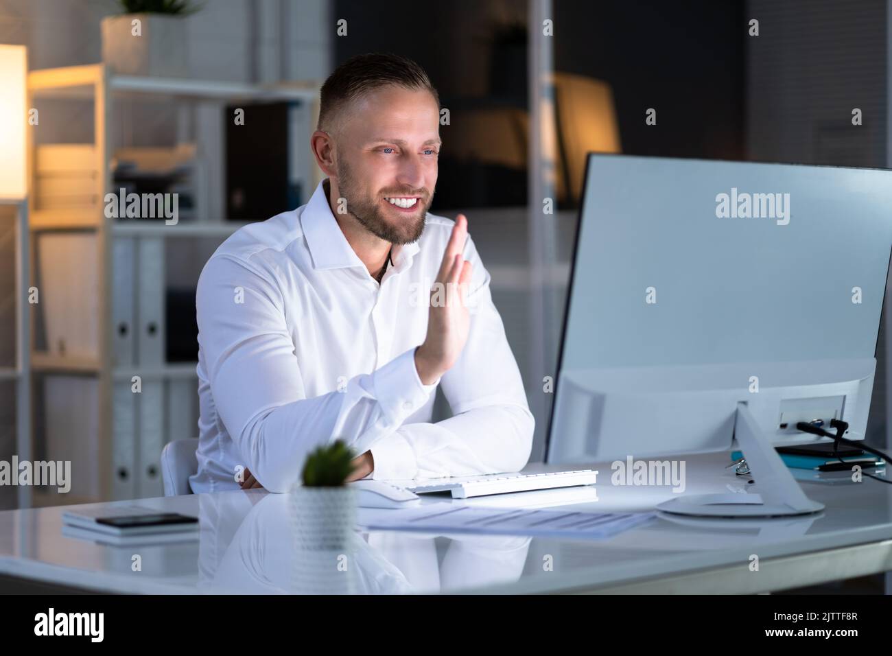Computer webcam on table hi-res stock photography and images - Alamy