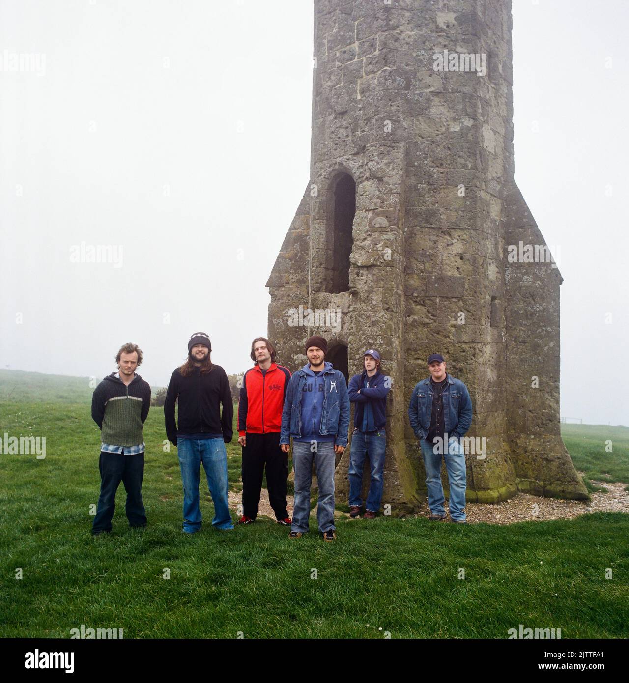 The Bees band photographed at St Catherine's Oratory 9th May 2004 ...