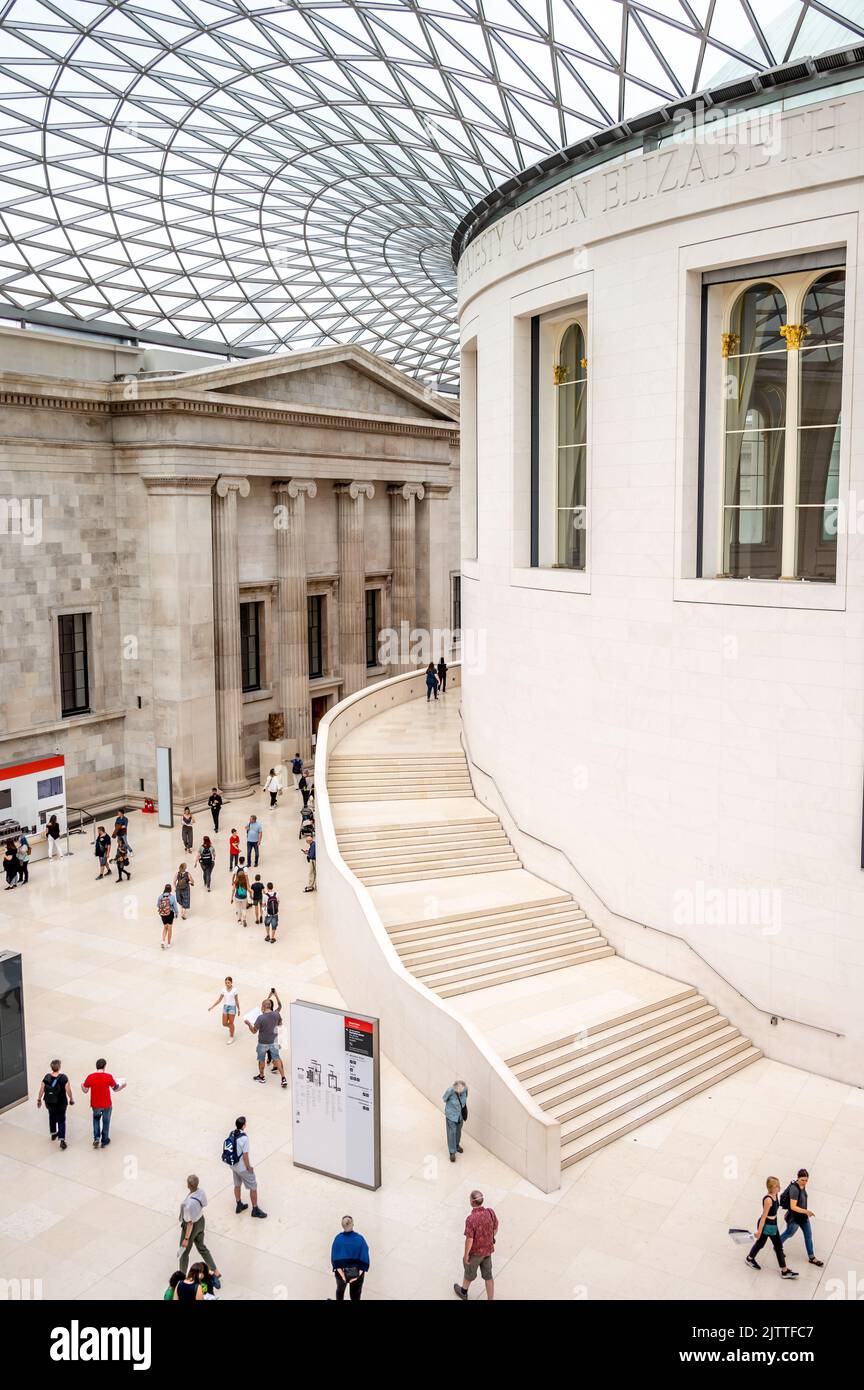 London, UK - August 19, 2022: The Great Court at the British Museum ...