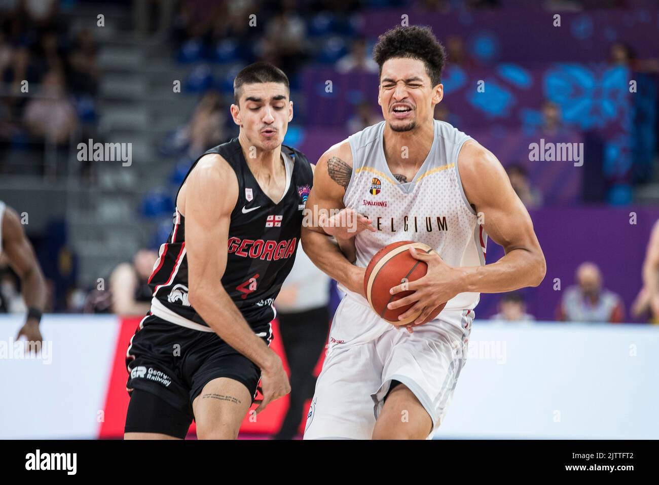 Belgium's Jonathan Tabu and Georgia's Rati Andronikashvili pictured in ...
