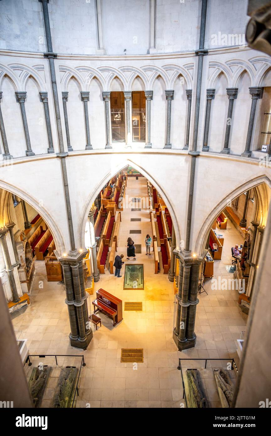 London, UK - August 20, 2022: Impressive Temple Church in the City of ...