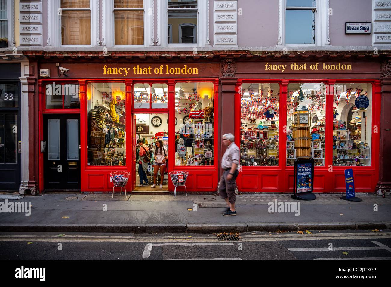 London, UK - August 25, 2022: Exterior of the Fancy that of London gift ...