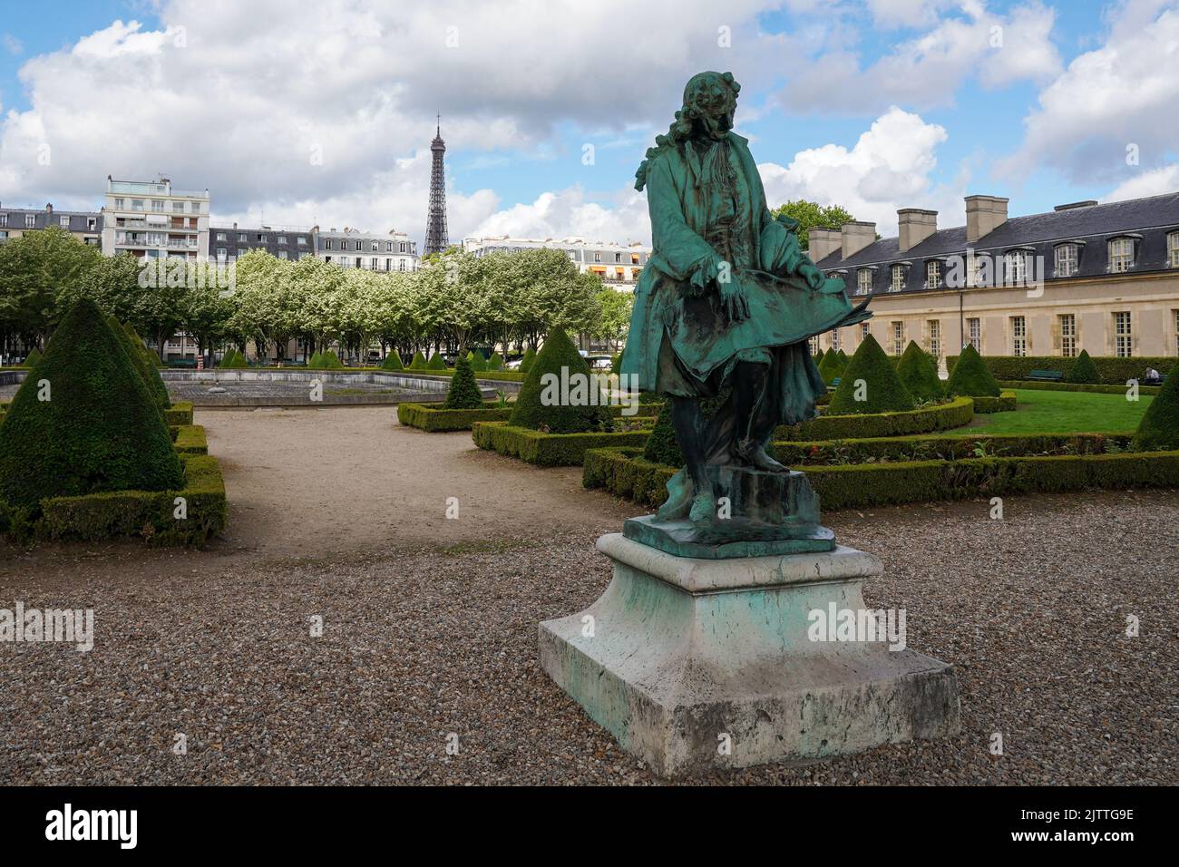Jules Hardouin Mansart statue erected in 1908 at Hotel National des ...