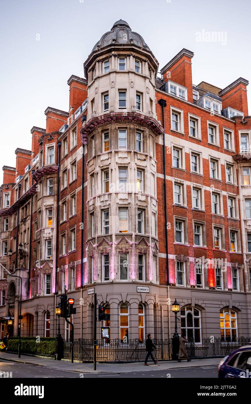 London, UK - August 25, 2022: Exterior of the Radisson Blu Edwardian ...