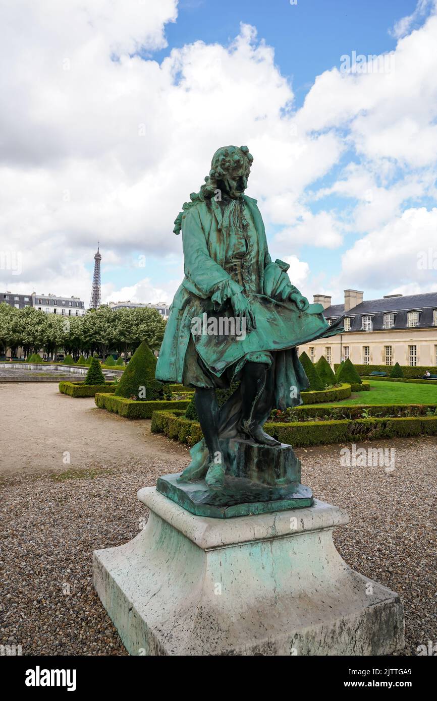 Jules Hardouin Mansart statue erected in 1908 at Hotel National des ...