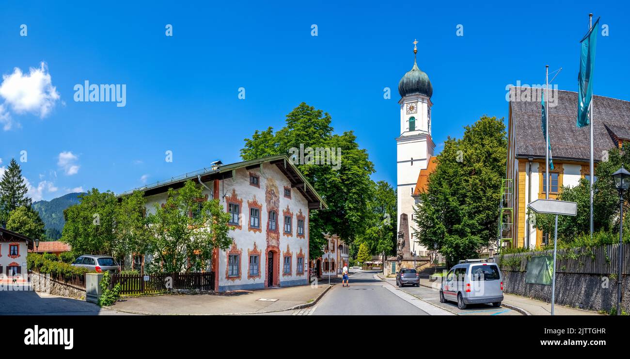 Church of Oberammergau, Bavaria, Germany Stock Photo - Alamy