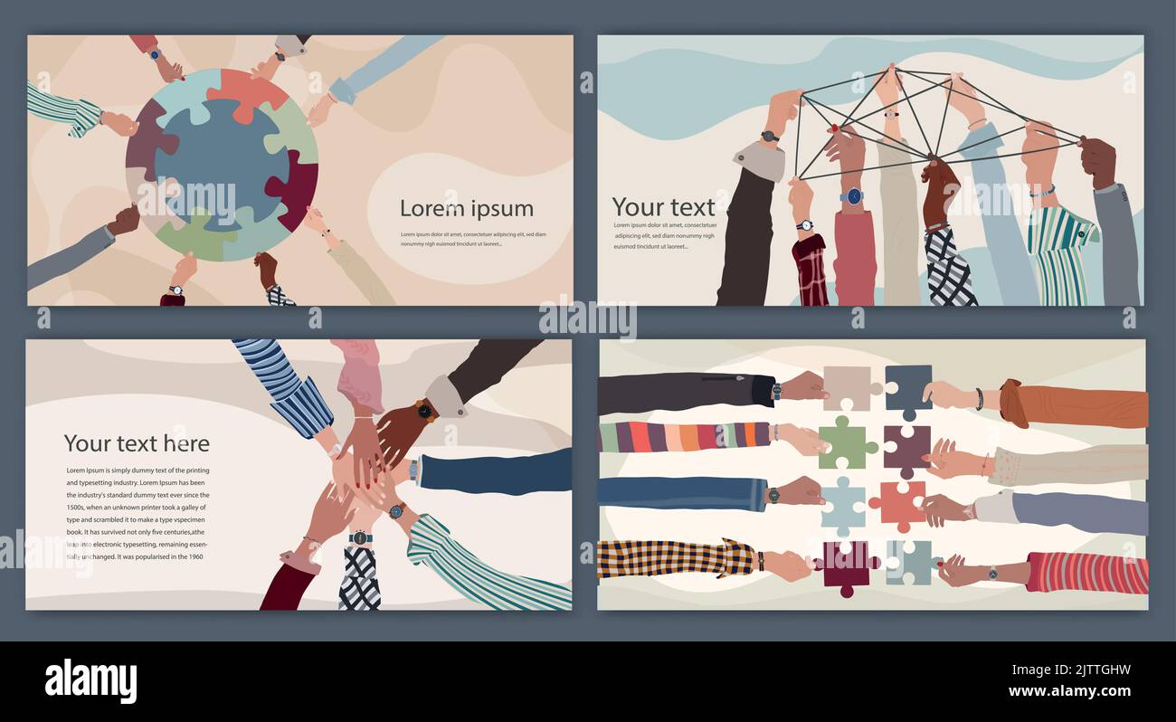 Group business people holding banner Stock Vector Images - Alamy