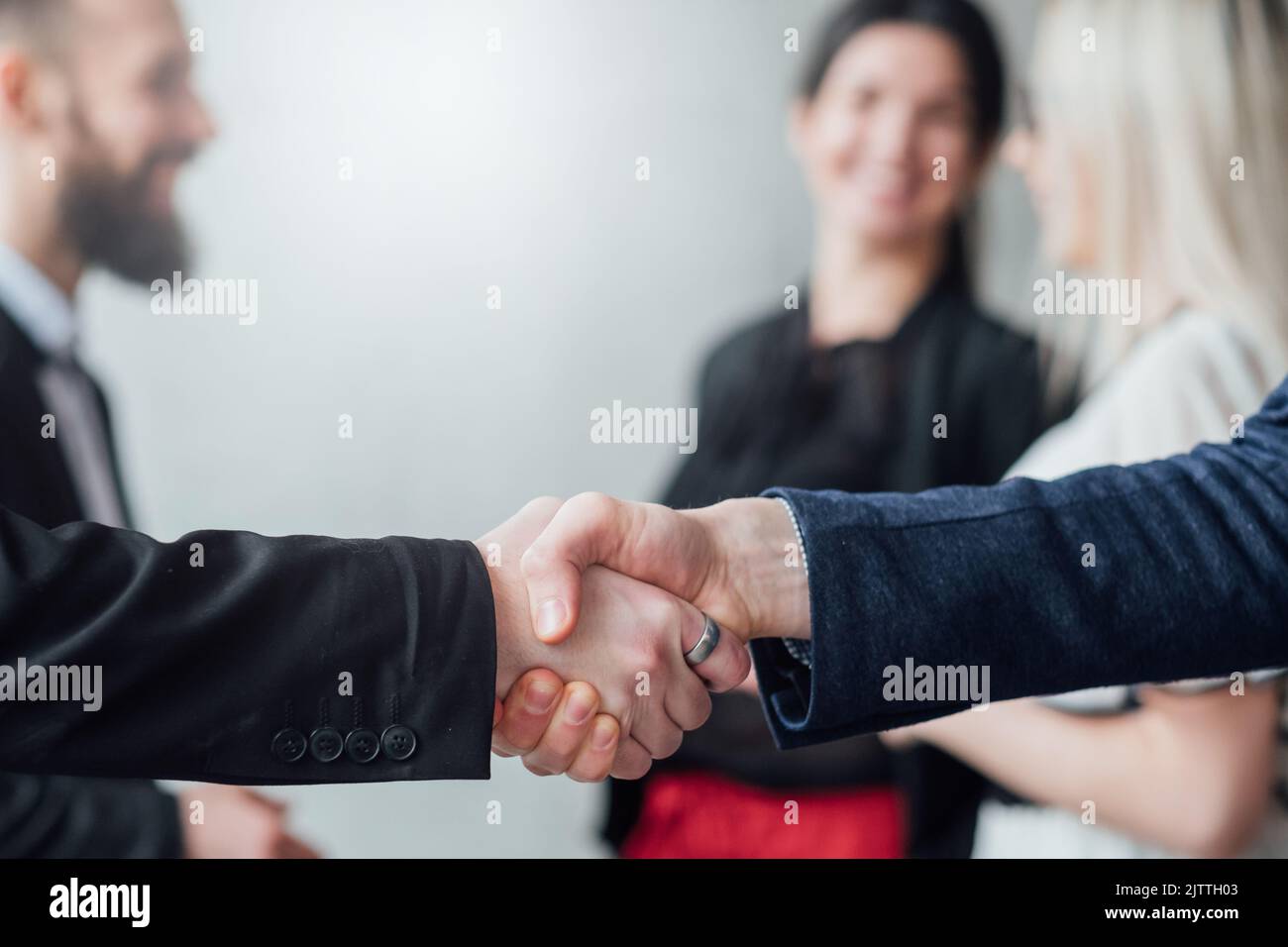 professional cooperation agreement handshake Stock Photo - Alamy