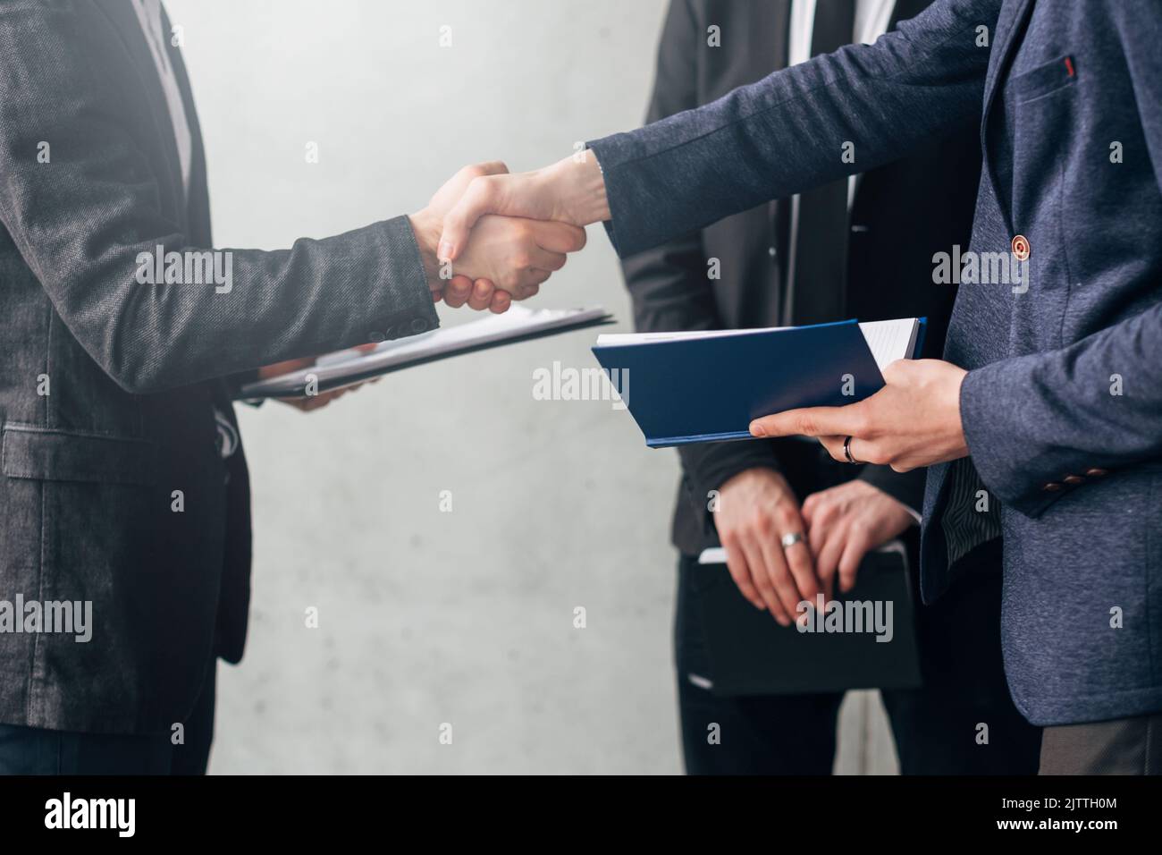 successful negotiation business partners handshake Stock Photo - Alamy