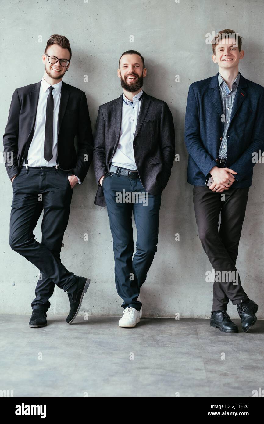 modern corporate life cheerful professional team Stock Photo - Alamy