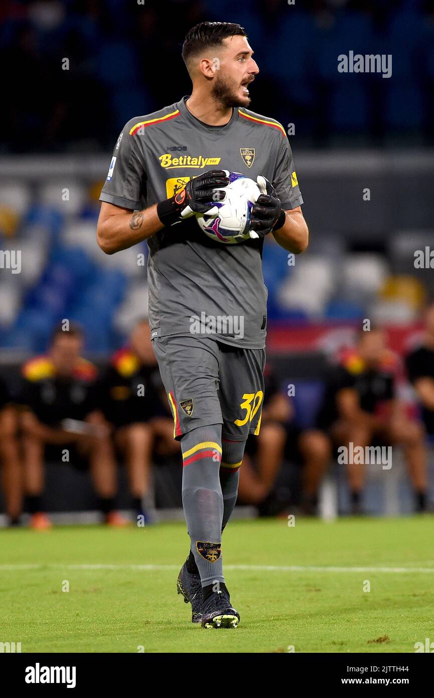 Naples, Italy. 31 Aug, 2022. Wladimiro Falcone of US Lecce during the ...