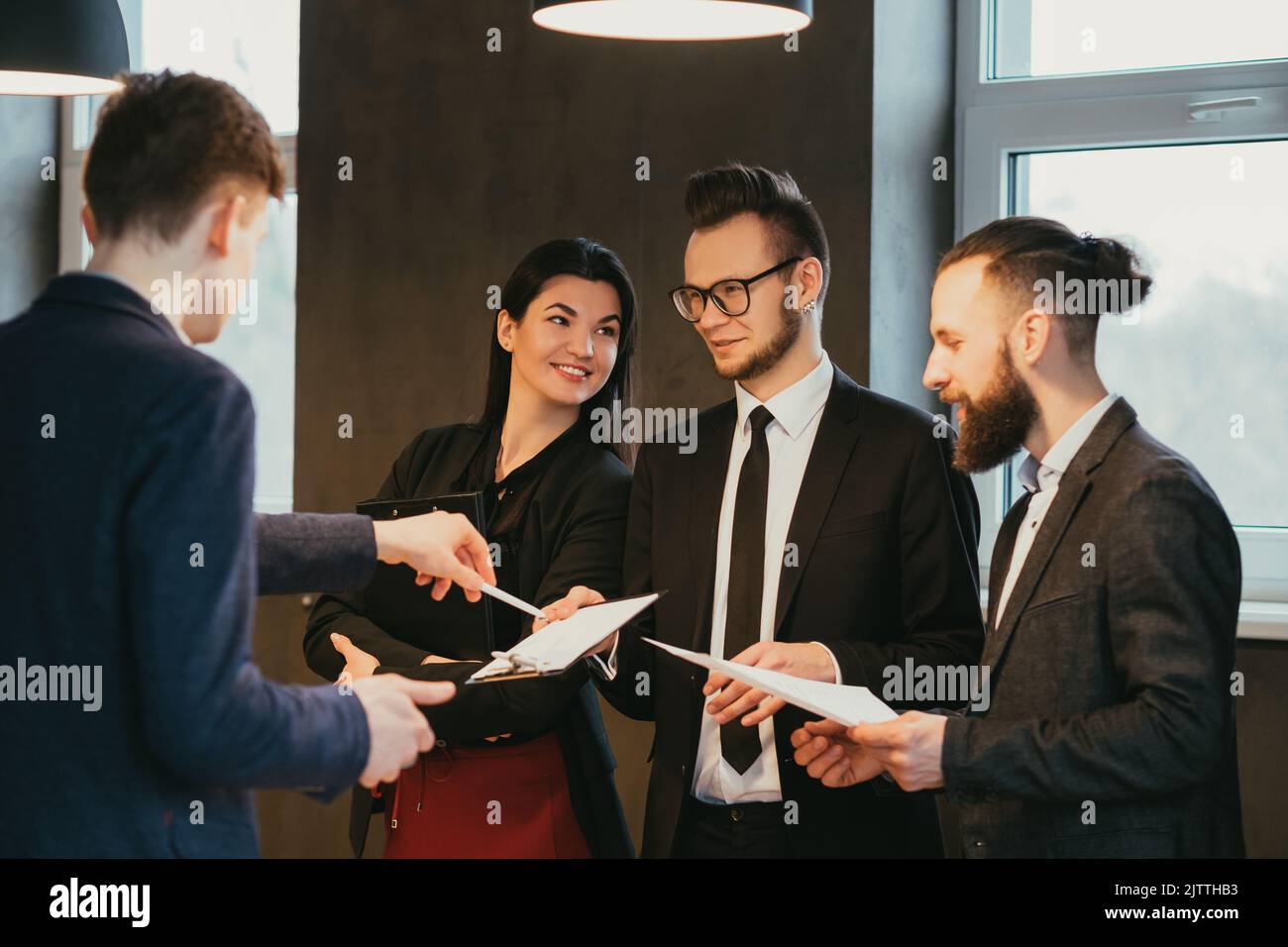 business meeting project management corporate life Stock Photo - Alamy
