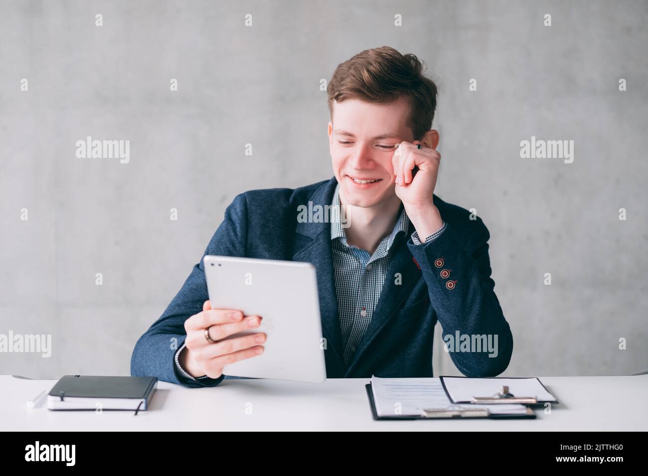 successful young ambitious company worker Stock Photo - Alamy