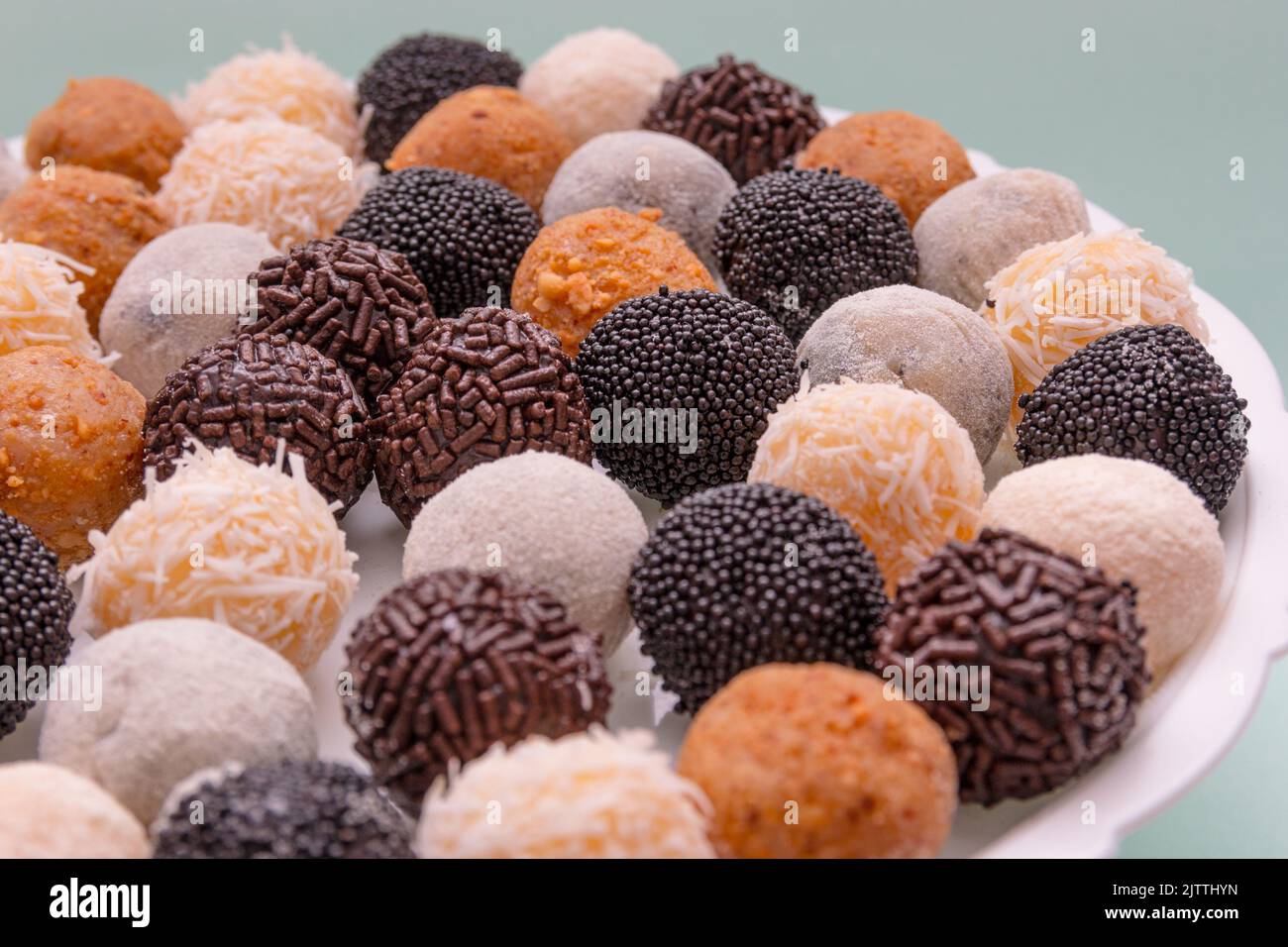 brigadeiros, a very popular sweet in Brazilian Stock Photo - Alamy