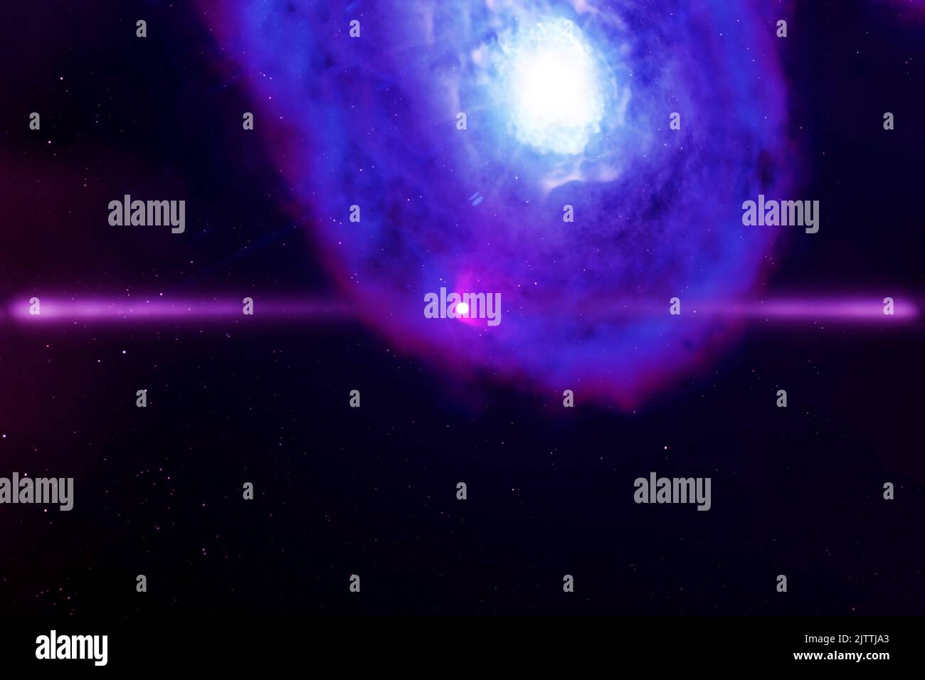 Pulsar, neutron star in space. Elements of this image furnished by NASA ...