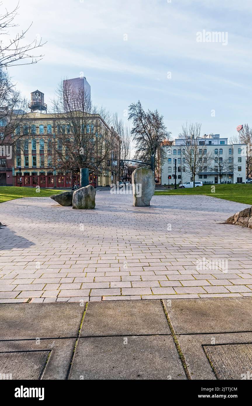 Portland oregon old town water tower hi-res stock photography and ...
