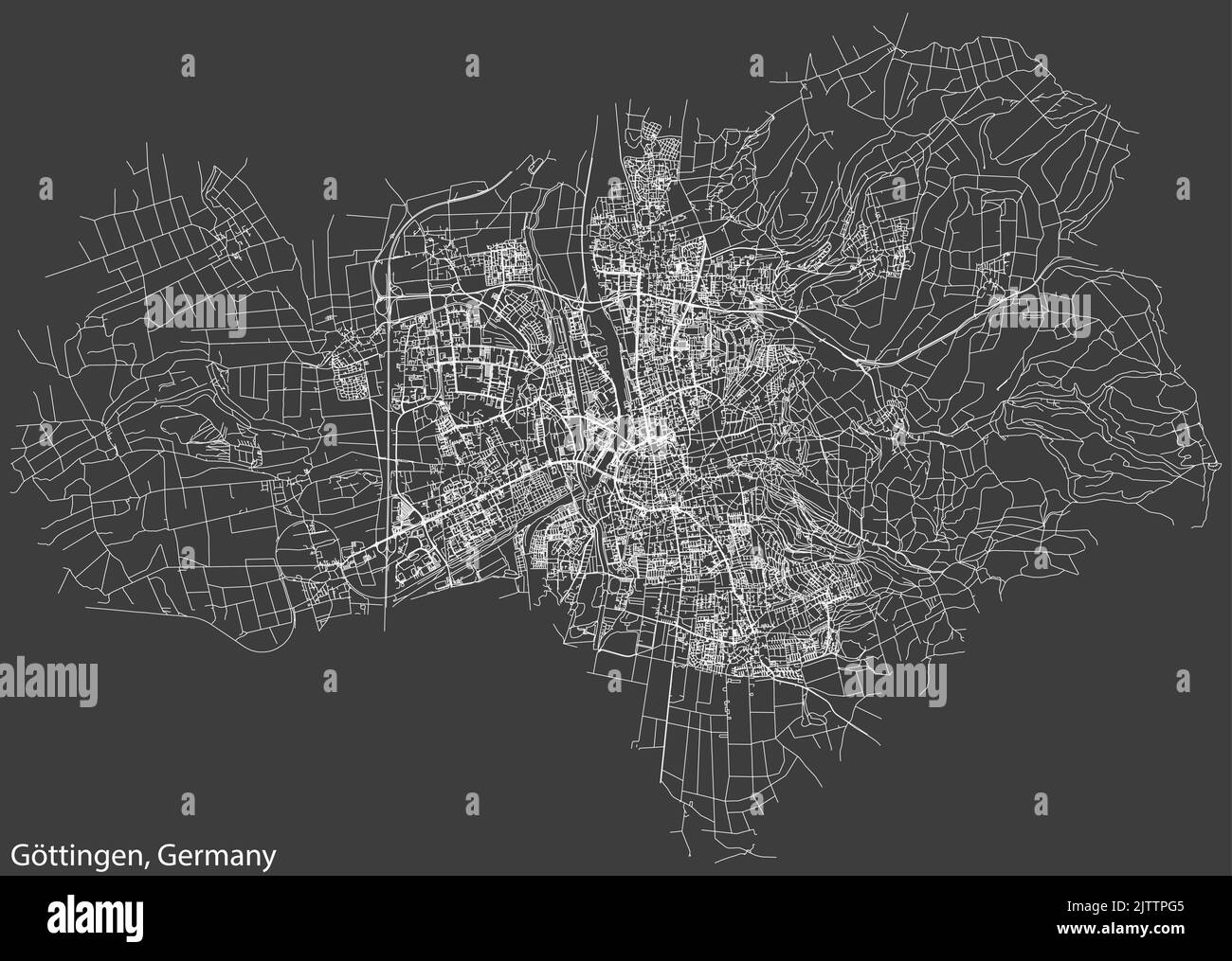 Street roads map of GÖTTINGEN, GERMANY Stock Vector Image & Art - Alamy
