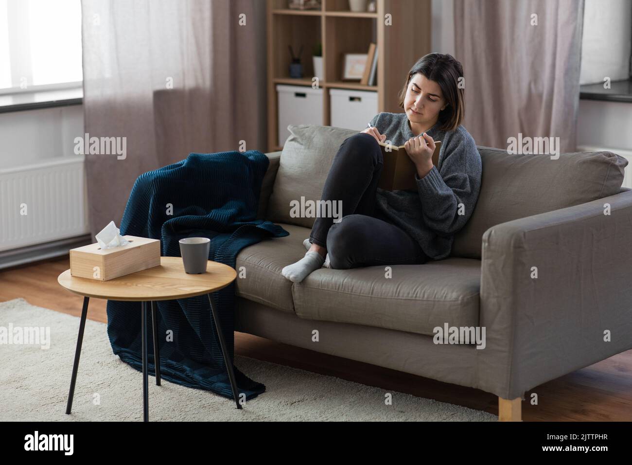 Person sad writing journal hi-res stock photography and images - Alamy