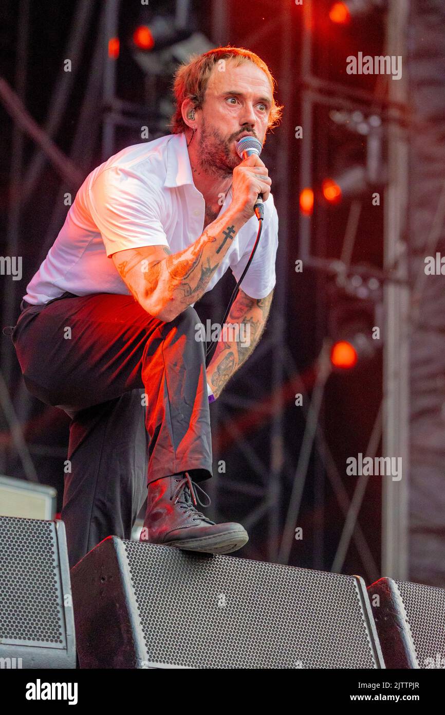 Saint-Cloud France 25 August 2022 IDLES live at Rock en Seine Festival ...