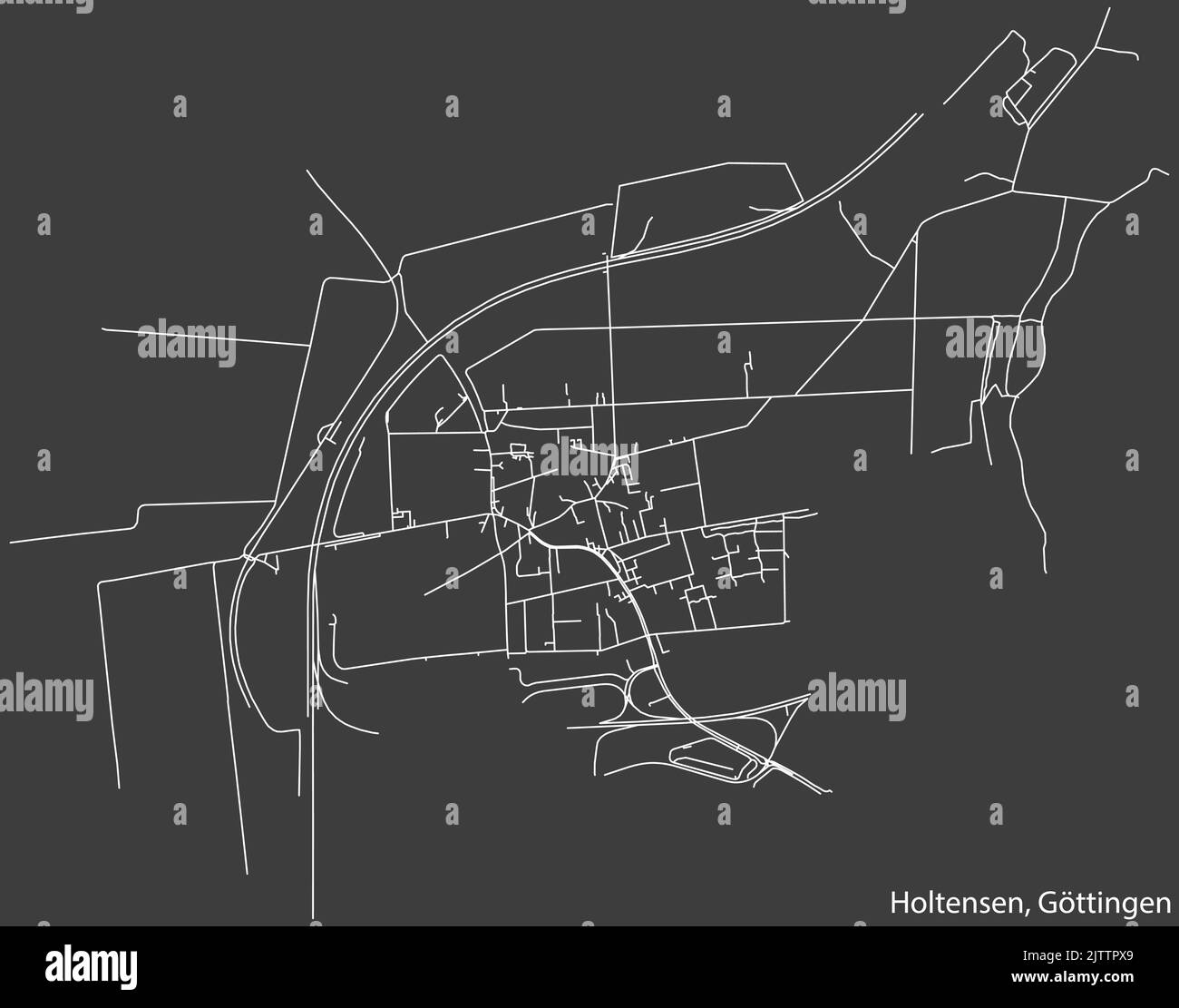 Street roads map of the HOLTENSEN DISTRICT, GÖTTINGEN Stock Vector ...