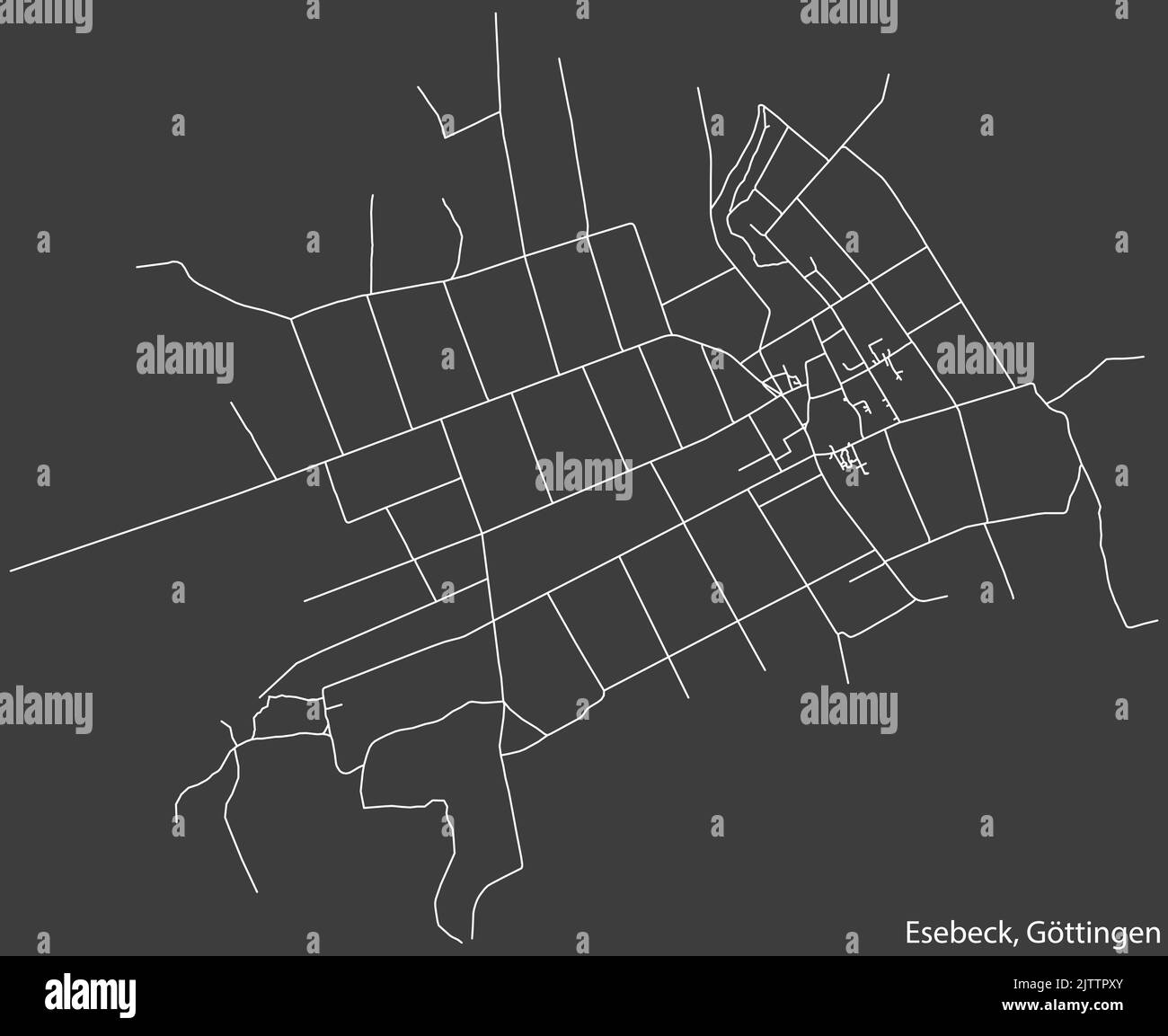 Street roads map of the ESEBECK DISTRICT, GÖTTINGEN Stock Vector Image ...