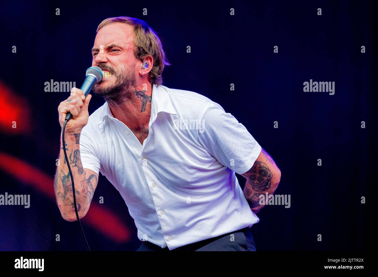 Saint-Cloud France 25 August 2022 IDLES live at Rock en Seine Festival ...