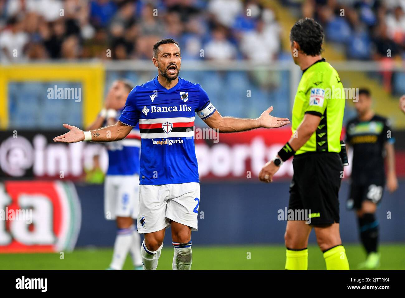 Fabio Quagliarella of UC Sampdoria reacts during the Serie A 2022/23 ...