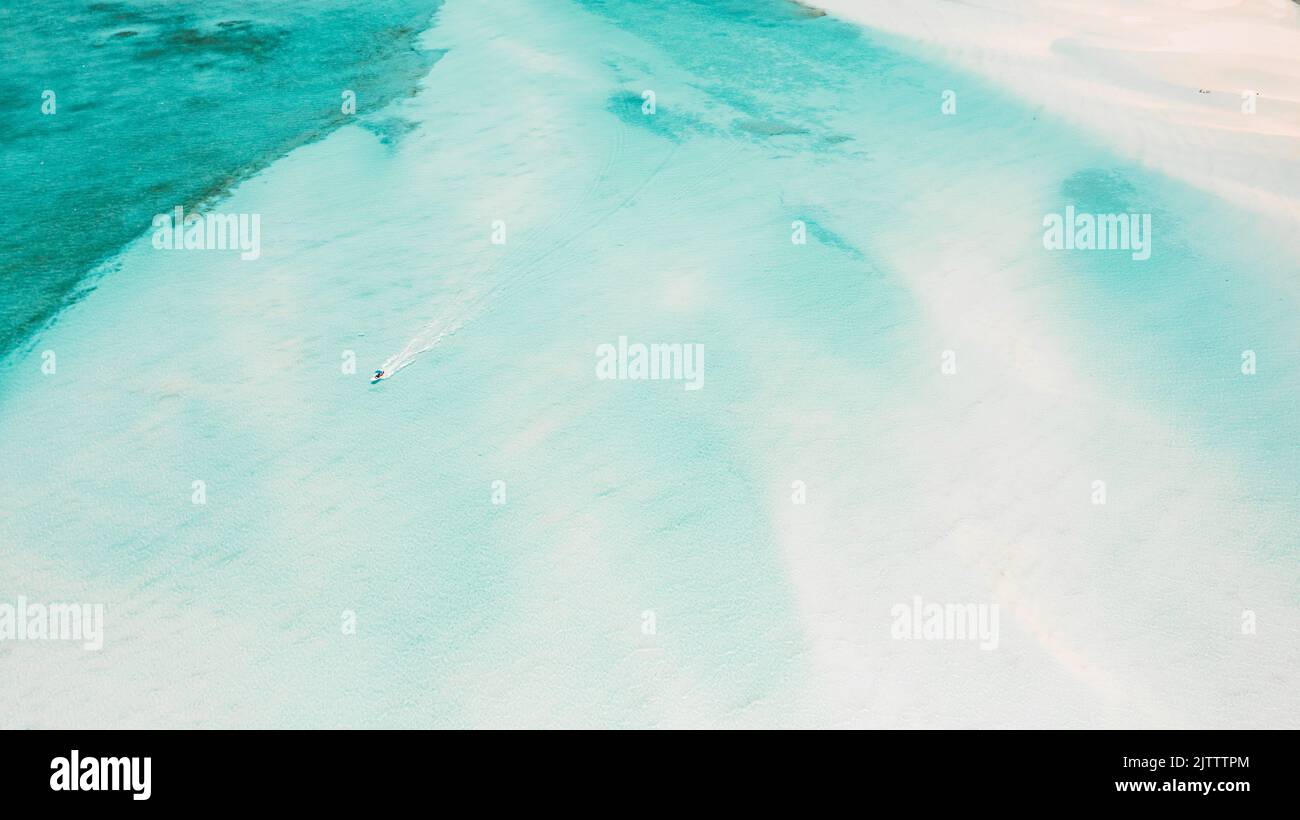 Aerial view of Man O War sandbar on Exuma, Bahamas t Stock Photo - Alamy