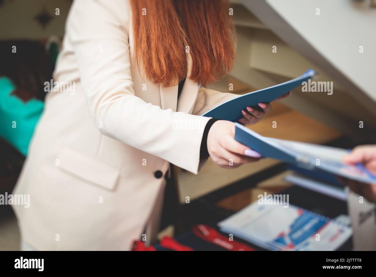 Process of checking in on a conference congress forum event ...