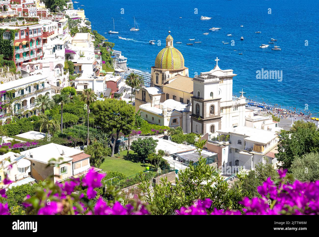 Scenic views of Positano Italian colorful architecture and landscapes ...