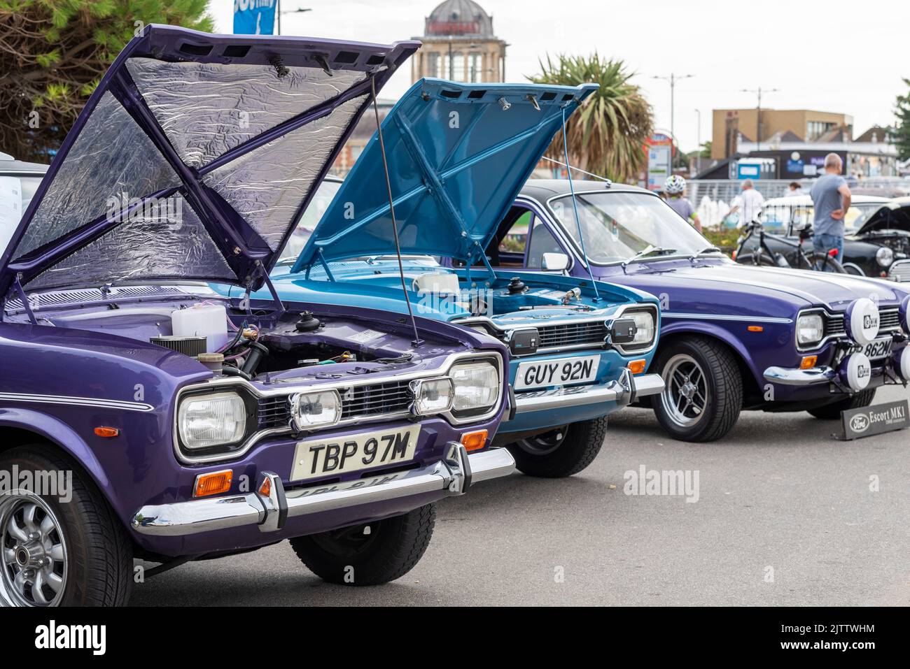 Ford Escort Mark I cars on show on Marine Parade, Southend on Sea ...