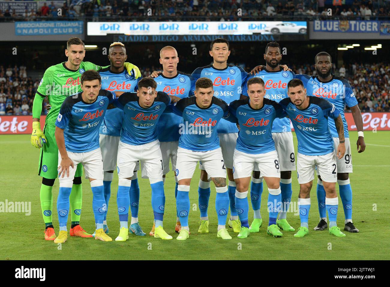 Players of SSC Napoli pose for the team soot during the Serie A match ...
