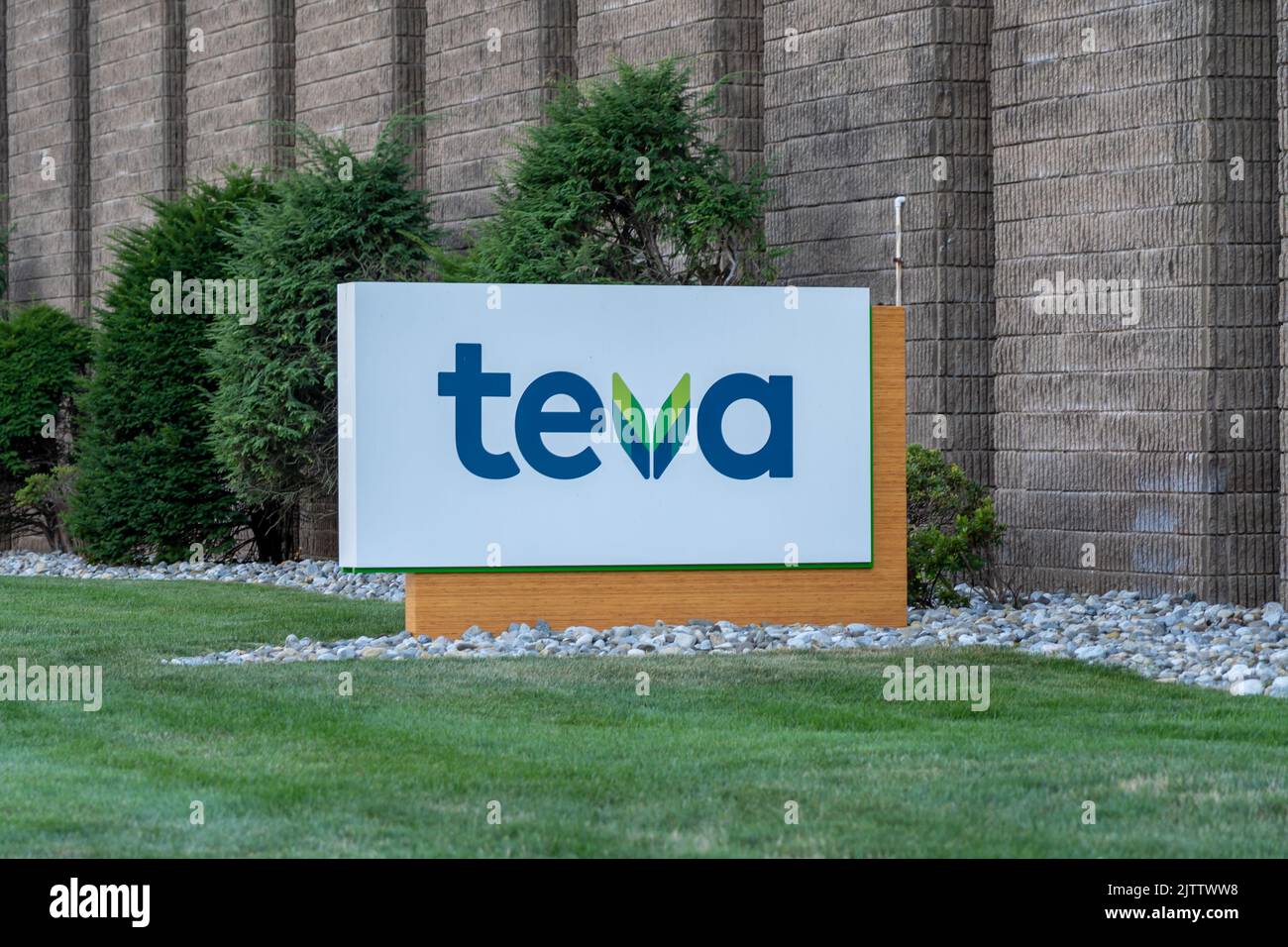 Parsippany, NJ, USA - August 16, 2022: Teva logo at its USA ...