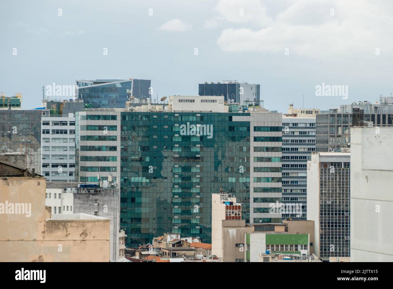 view from the top of a building in the center of rio de janeiro Stock ...
