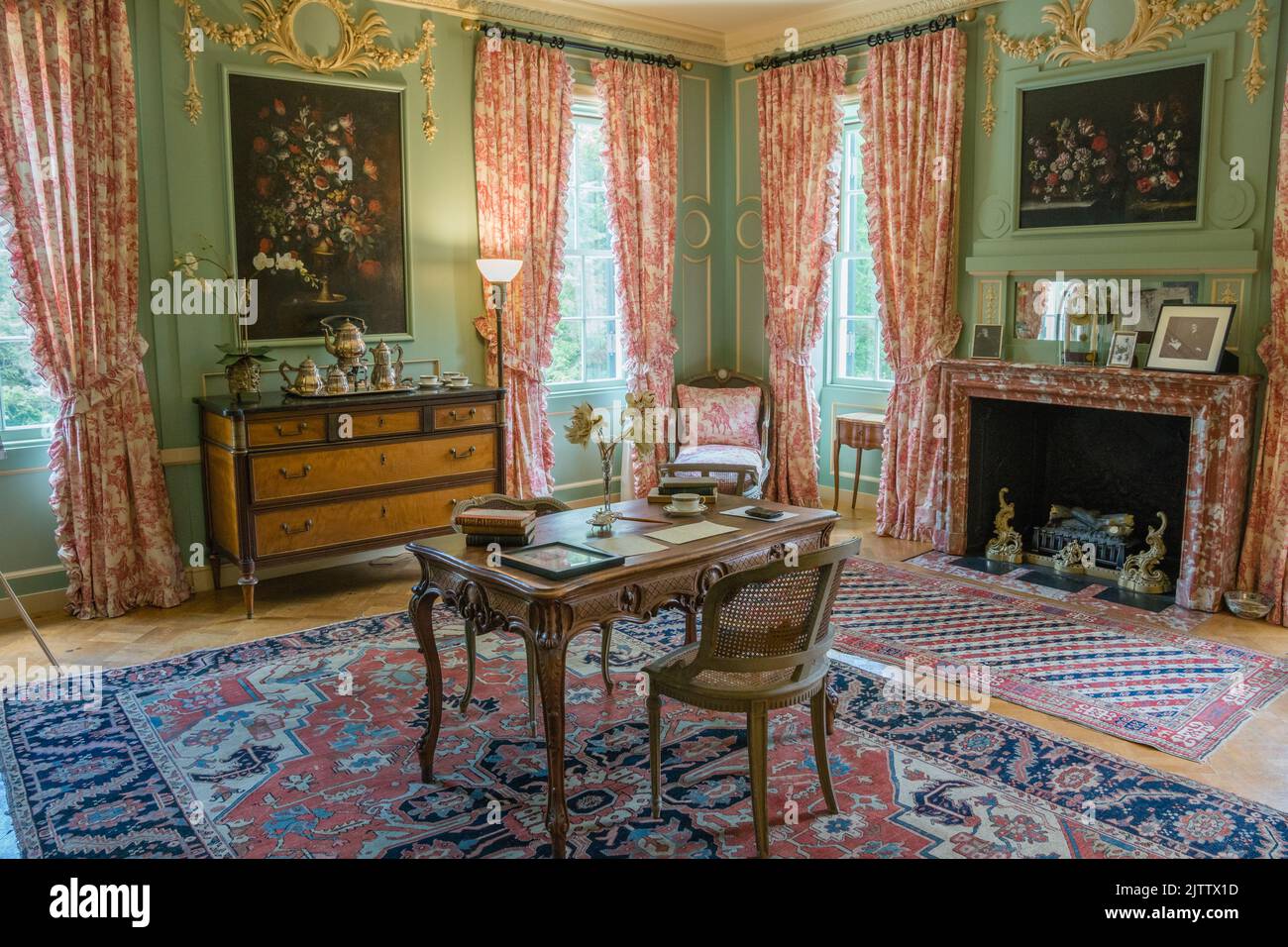 Lenox, Massachusetts, US-July 19, 2022: Edith Wharton's writing desk at ...