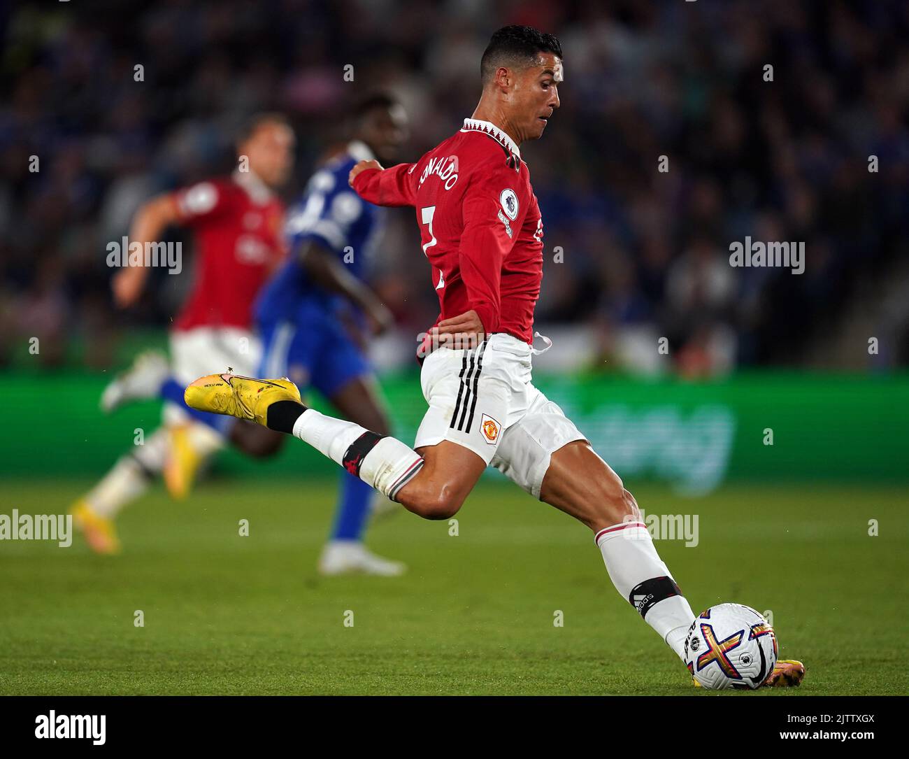 Manchester United's Cristiano Ronaldo shoots during the Premier League ...