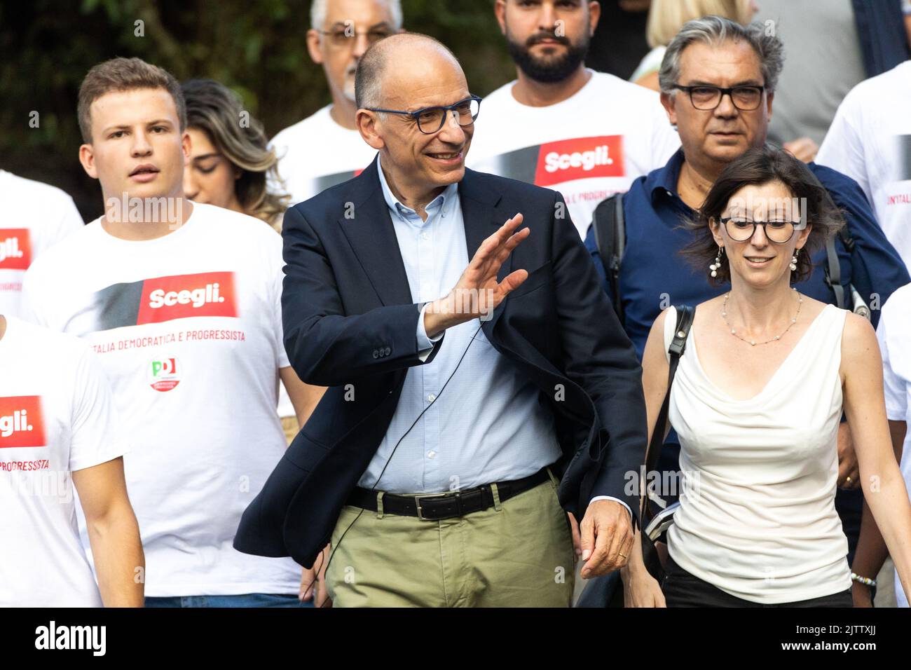 Milano, Italy. 01st Sep, 2022. Enrico Letta, Secretary of the Partito ...