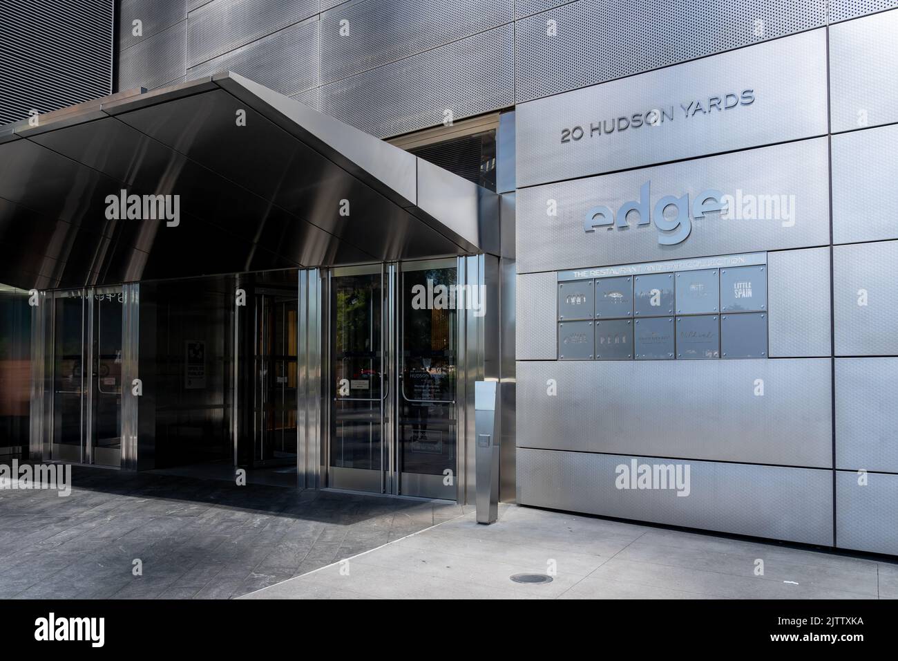 The entrance to Edge building is seen in New York City, USA Stock Photo ...