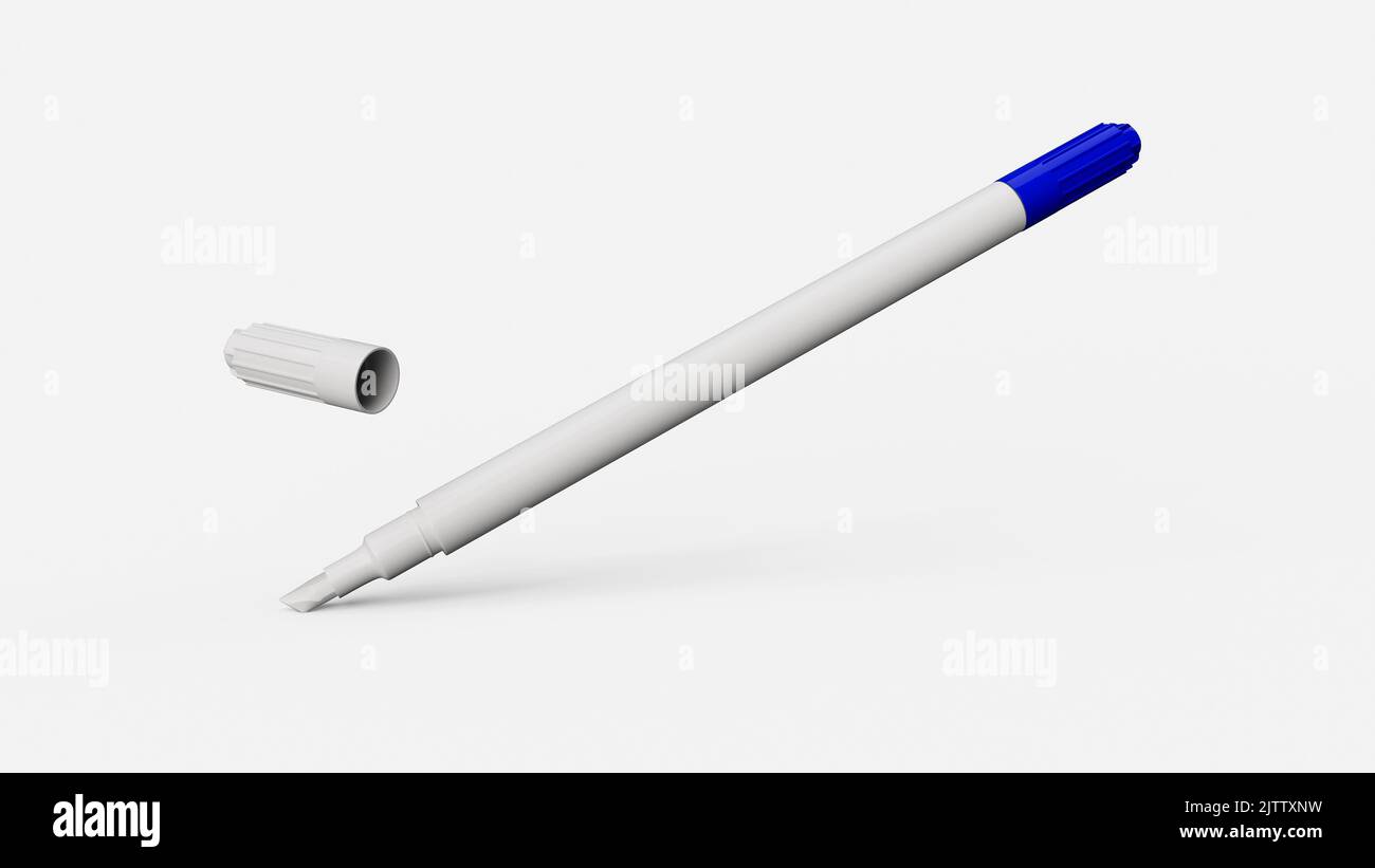 A 3d illustration of an ink remover pen isolated on the white ...