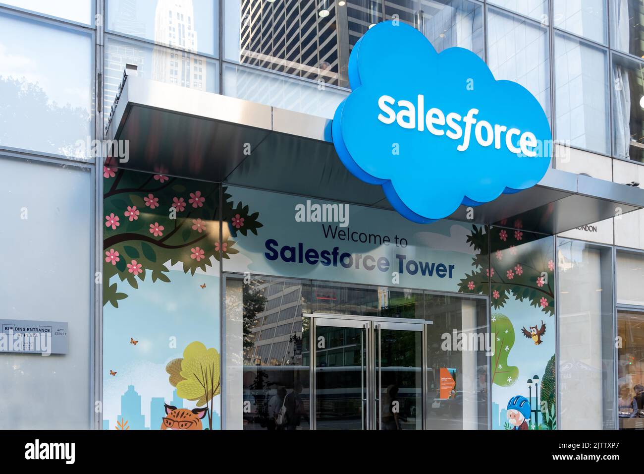New York, NY, USA - August 17, 2022: Salesforce corporate office ...