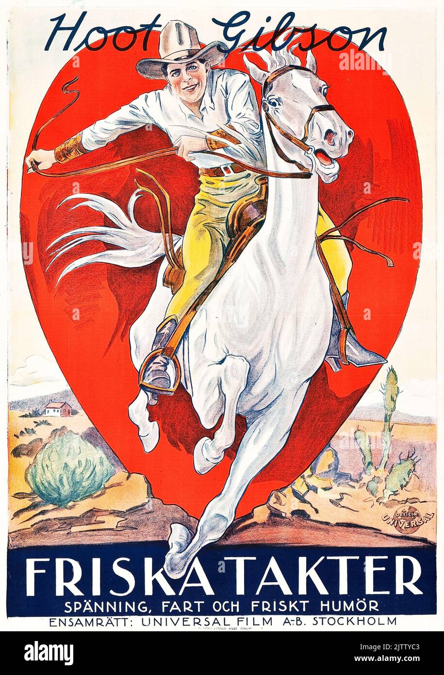 Vintage film poster - Western - Friska takter - Riding for Fame ...