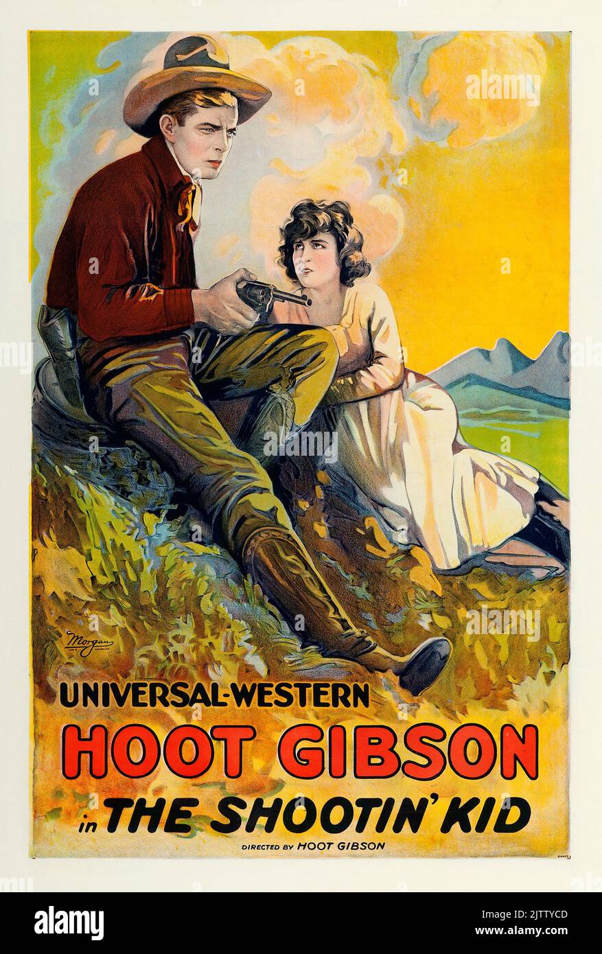 Vintage film poster - Western - Hoot Gibson - The Shootin' Kid ...