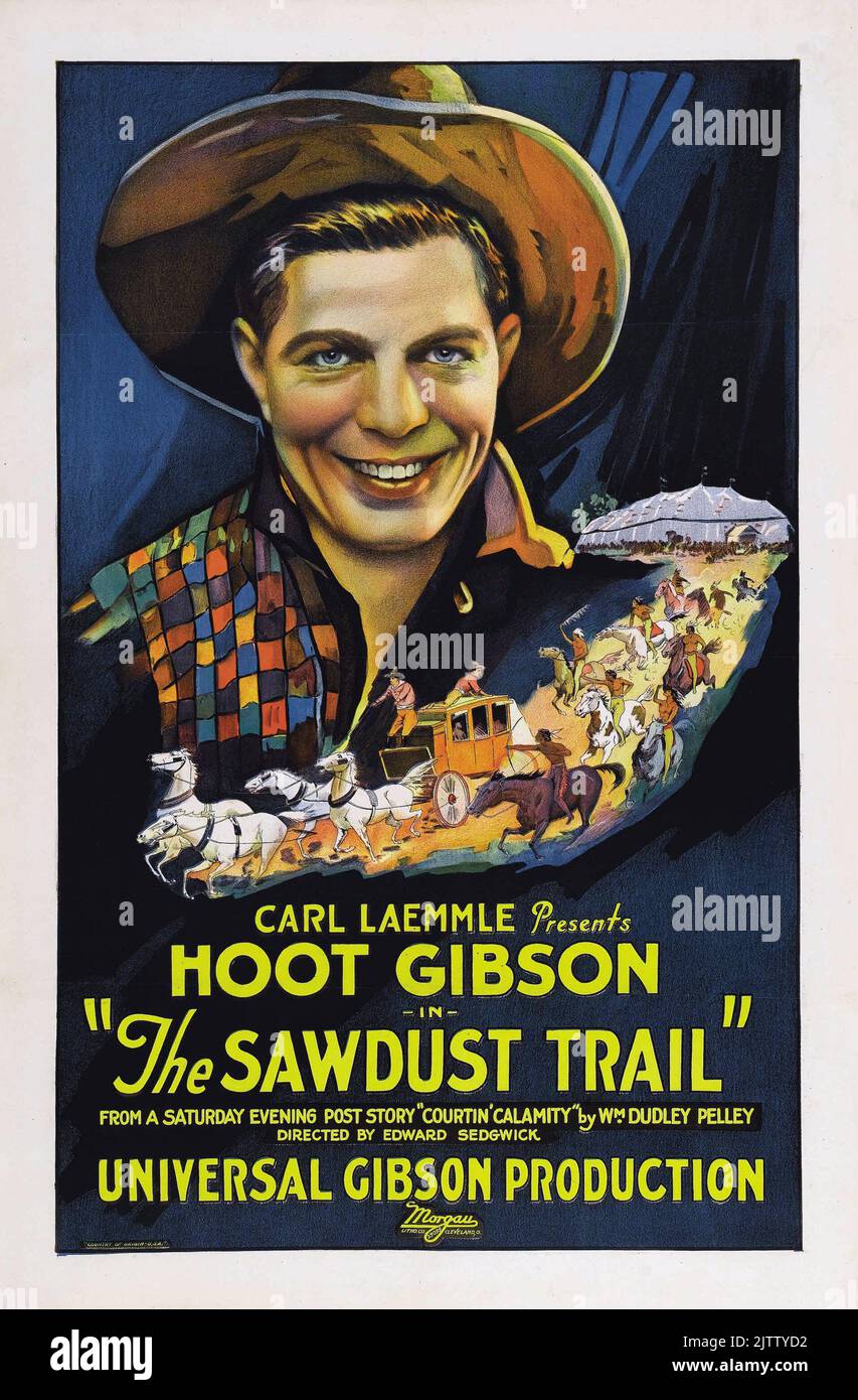 Vintage film poster - Western - Sawdust Trail (Universal, 1924). Hoot ...