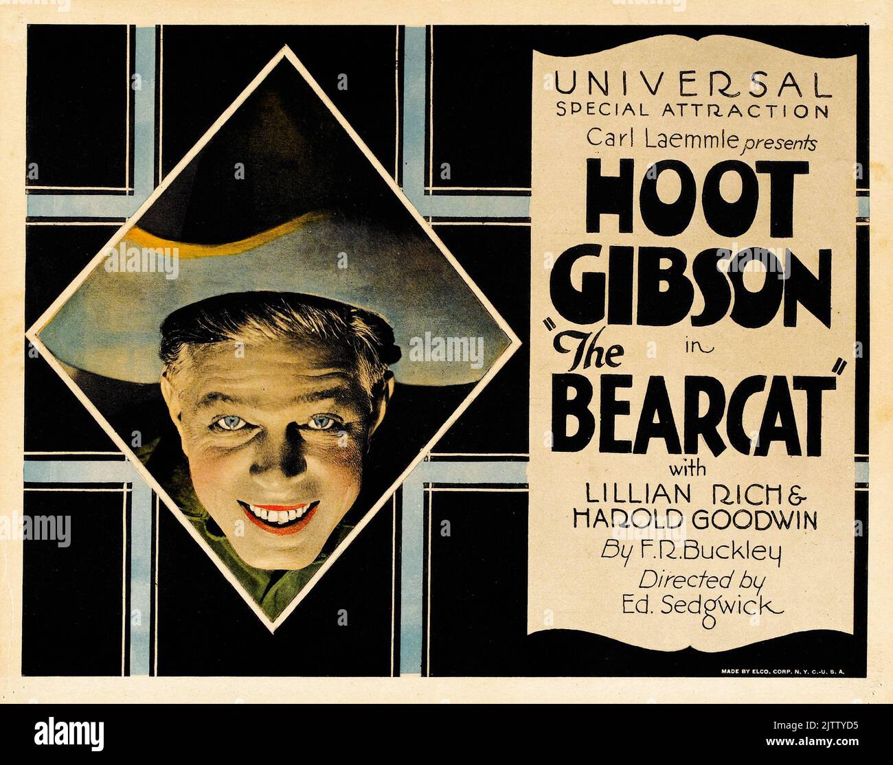 Vintage film poster - Western - The Bearcat (Universal, 1922). Title ...