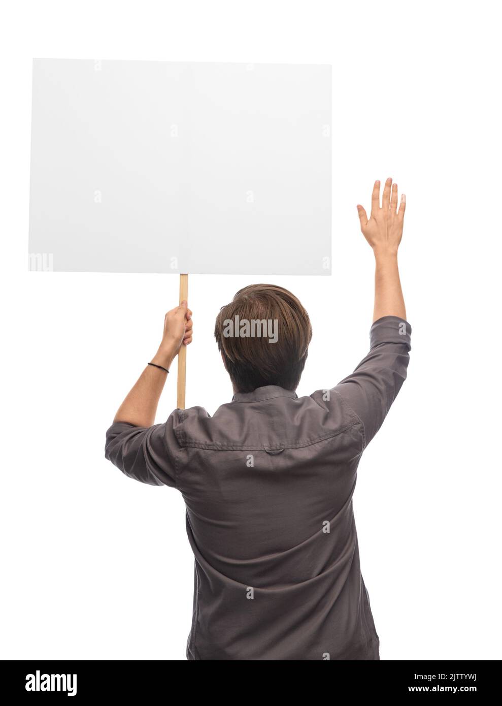Man carrying poster with hi-res stock photography and images - Alamy